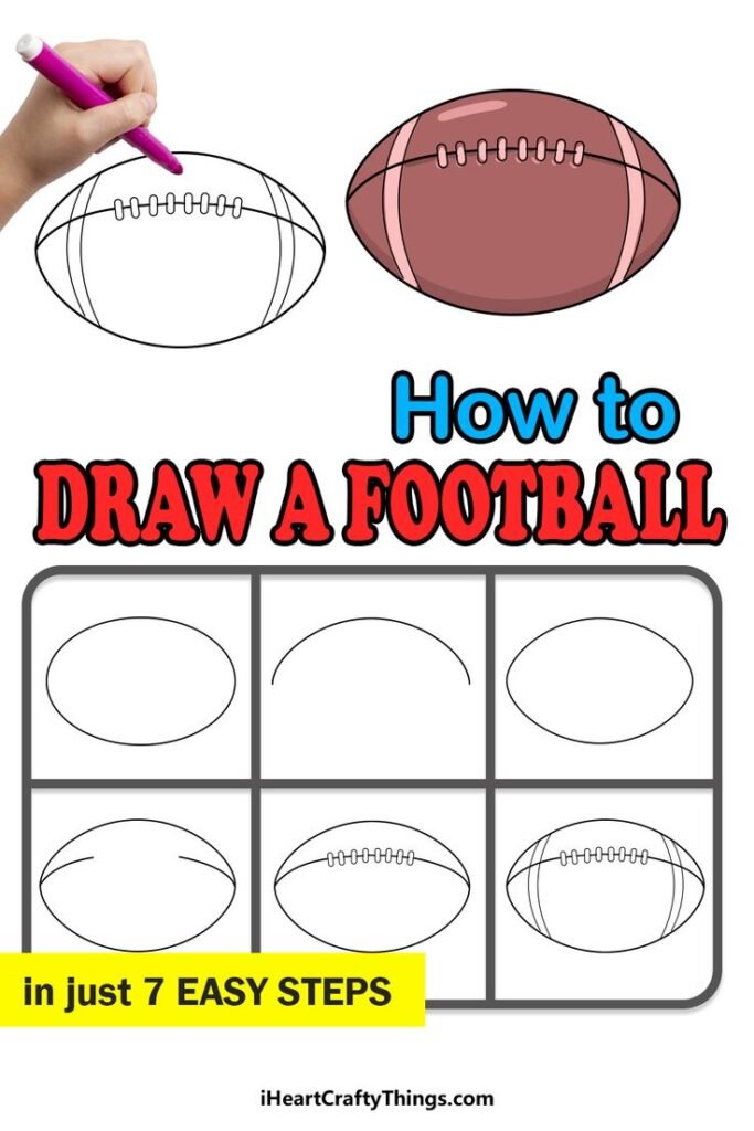 How to Draw a Football: Step-by-Step Guide - historyallsports.com